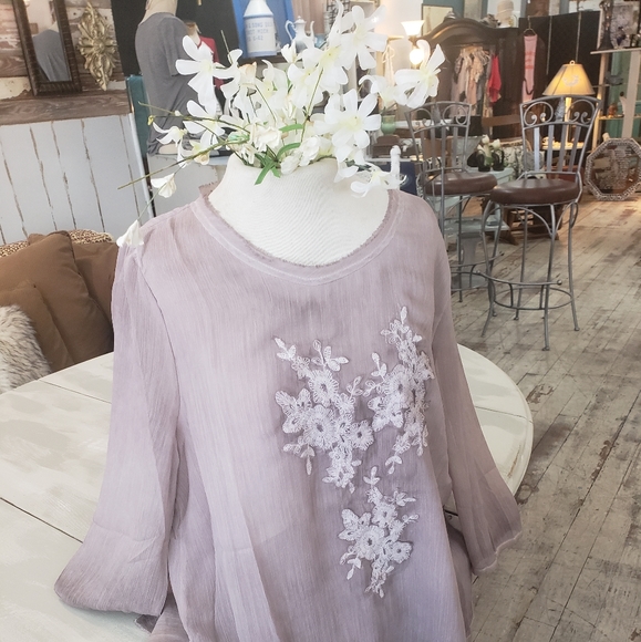 Pretty Angel | Tops | Pretty Angel Flowy Beigetaupe Nwt Top | Poshmark